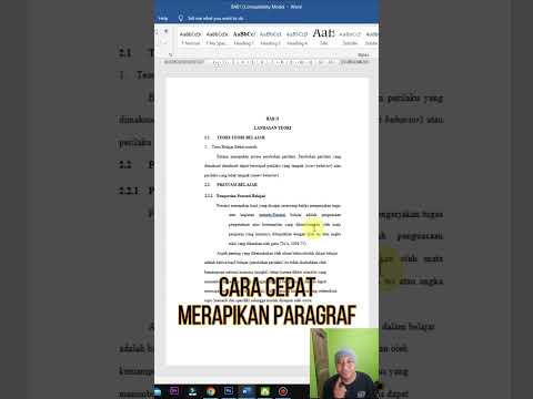 5 DETIK SAJA, CARA CEPAT MERAPIKAN PARAGRAF DI MICROSOFT WORD