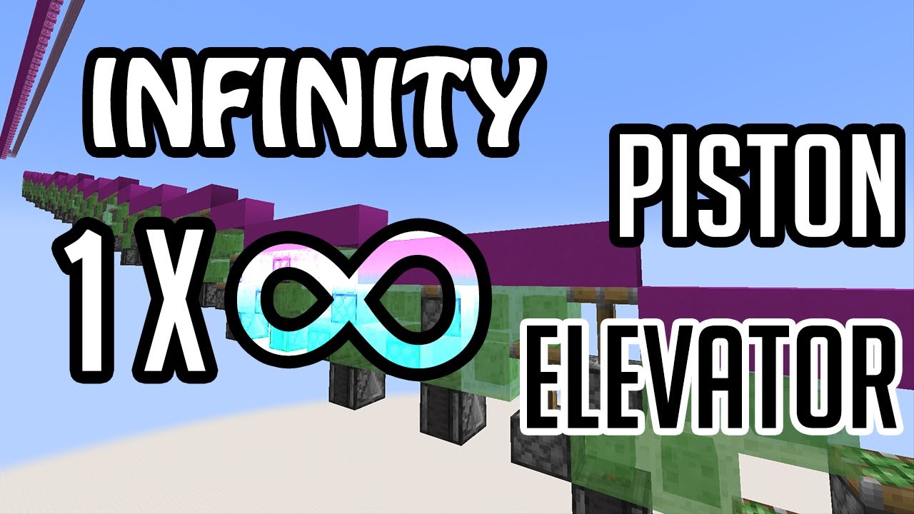 Minecraft 1xInfinity ♾ Piston Elevator Made EASY