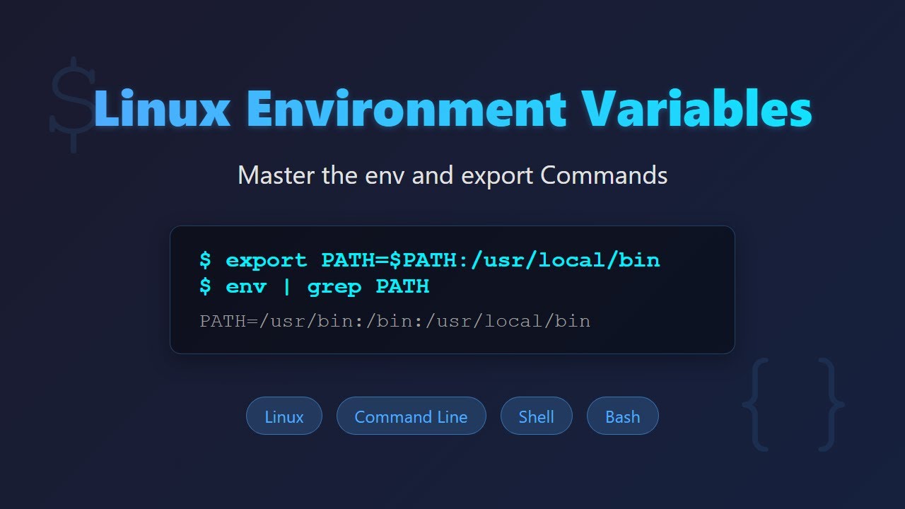 Linux Environment Variables: env & export Commands Explained!
