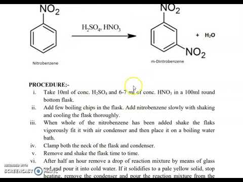 To prepare a sample of m-Dinitrobenzene from nitrobenzene