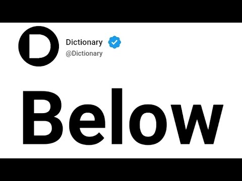 Below Meaning In English