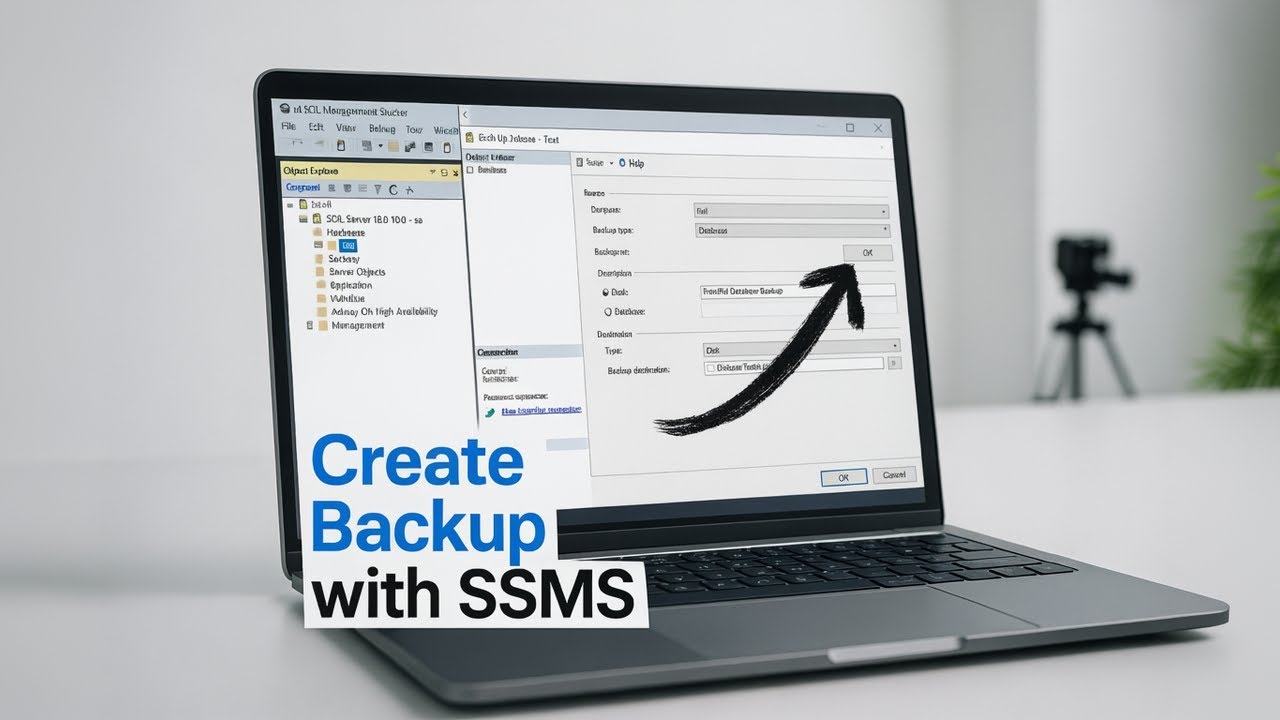 Create a backup using SQL Server Management Studio SSMS