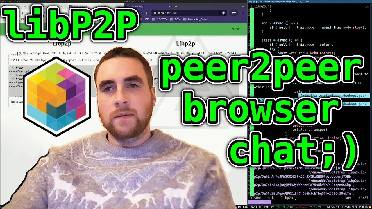 peer2peer browser chat, libp2p