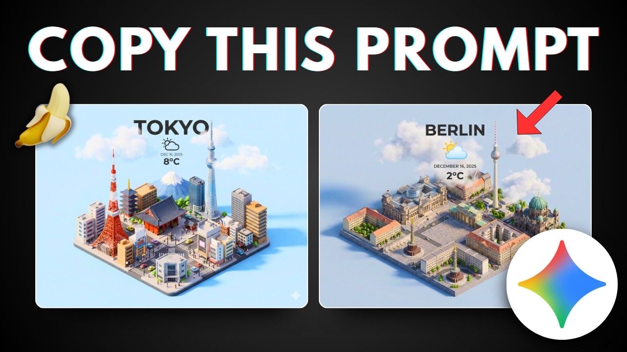 How to Build STUNNING 3D Isometric City With Live Weather Data Using Nano Banana Pro