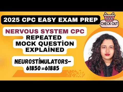 Nervous system Neurostimulator CPT Concept Explained With practice Question #cpc #cpcexam #cpt