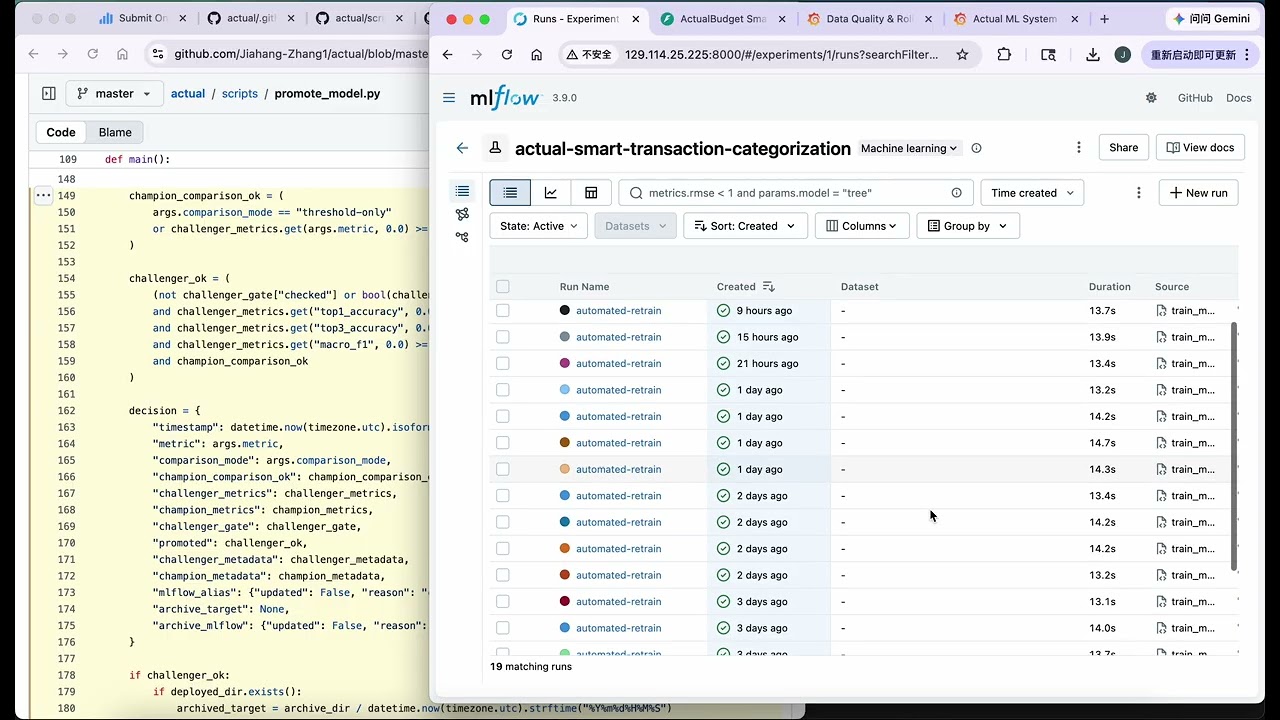 Re-deployment pipeline + evaluation