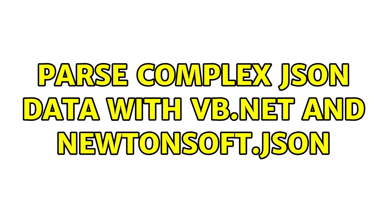 Parse Complex Json Data with VB.net and Newtonsoft.Json