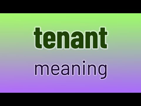 Tenant - 56 English Vocabulary Flashcards