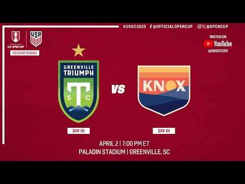2025 Lamar Hunt U.S. Open Cup Round 2: Greenville Triumph vs. One Knoxville SC - 04/02/2025