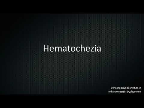 Pronunciation of the word(s) "Hematochezia / Haematochezia".