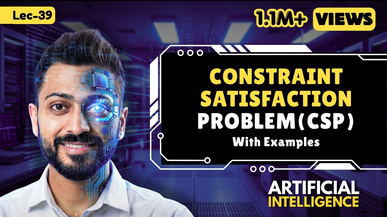 Lec-39: What is Constraint Satisfaction | Constraint Satisfaction Problem (CSP) in AI with Example
