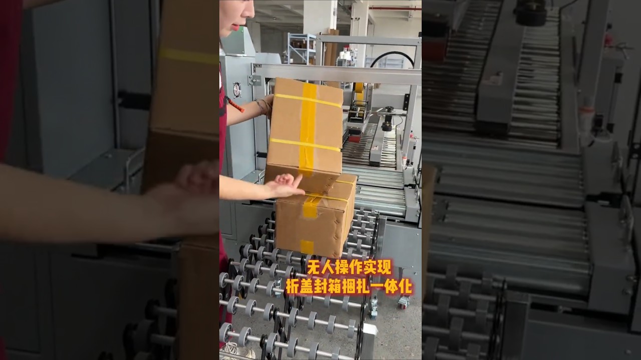Unmanned assembly line folding, sealing and bundling#sealing machineManufacturer #Fullyautomatic