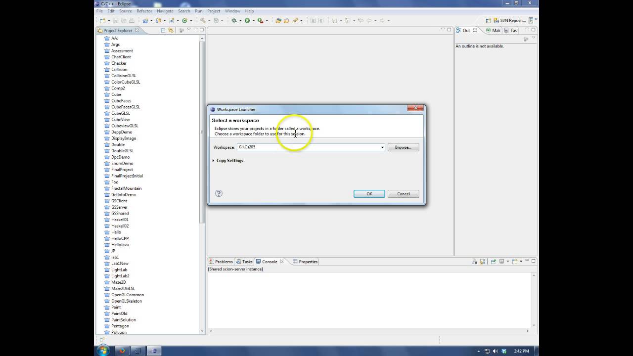 Creating an Eclipse Workspace