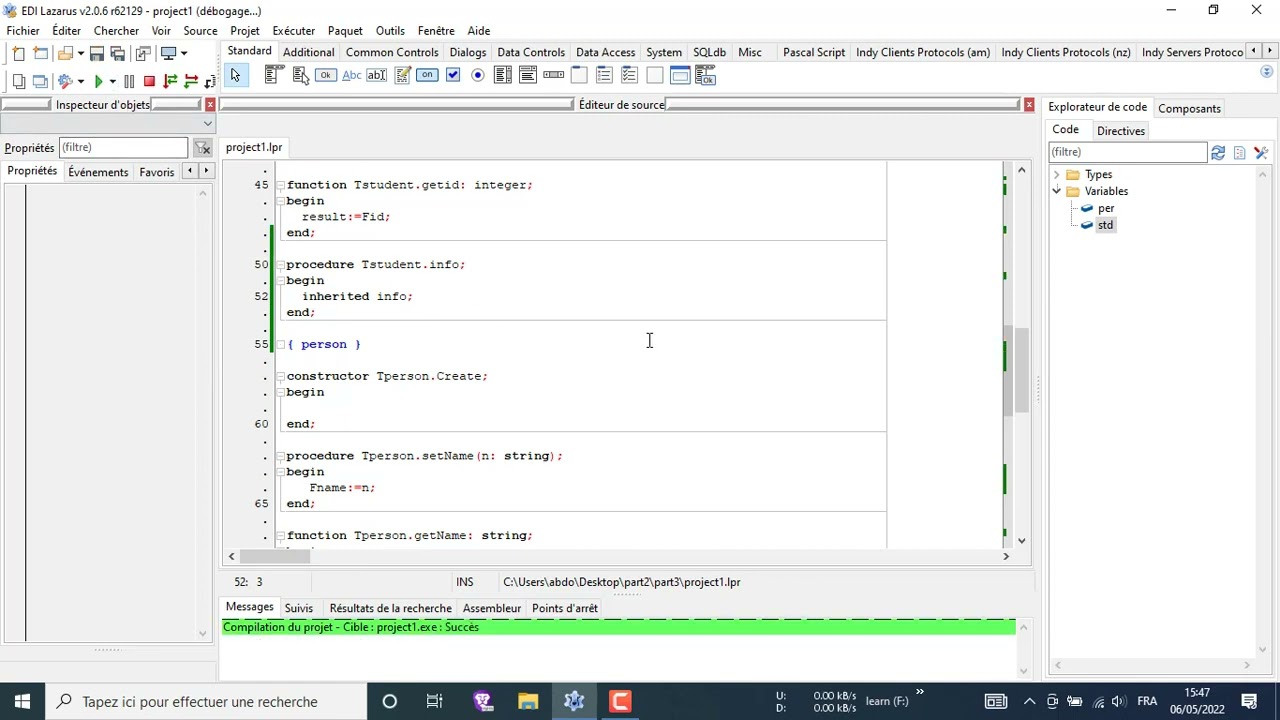 pascal classes : virtual methods