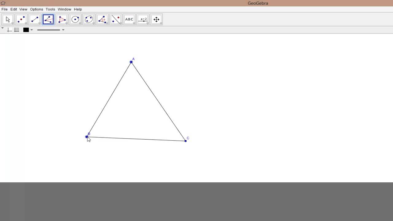 Geogebra: bisectors and midpoint