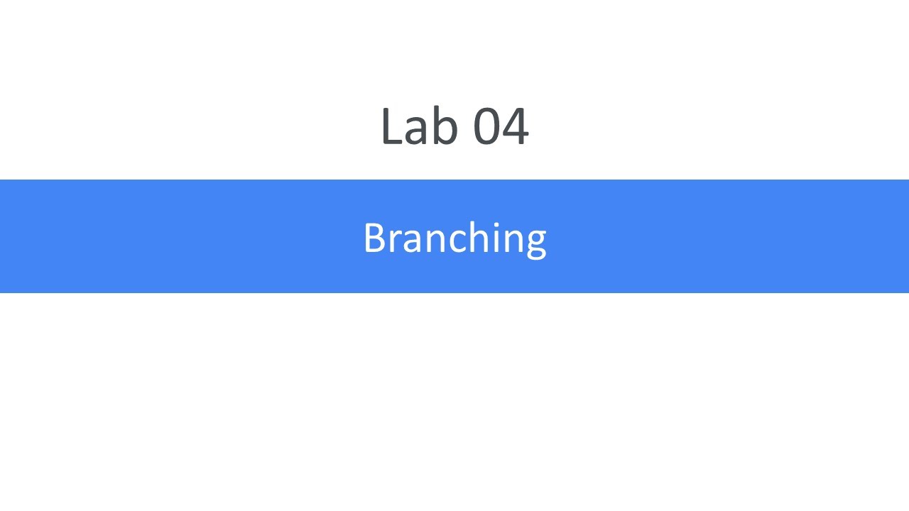 Lab 4 Branching