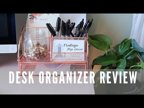 Declutter Your Desk with this Rose Gold Organizer - Amazon Home Office