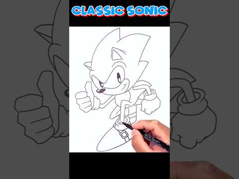How To Draw CLASSIC SONIC #sonicthehedgehog #sonic #sonicdrawing