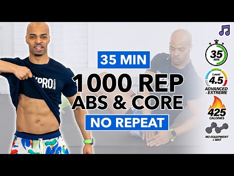 1000 REPS Ab Challenge | INTENSE Six Pack Abs At Home Workout (No Equipment)
