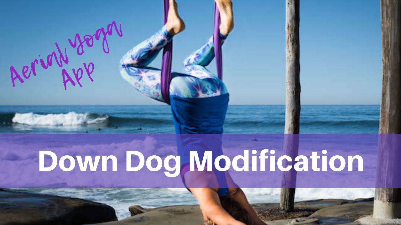 Aerial Yoga Beginner Pose: Down Dog Modification