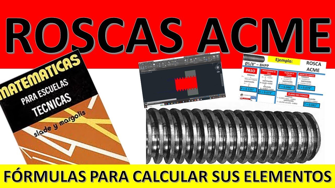 29° ACME THREAD / Its Elements, Formulas and Solution of an example