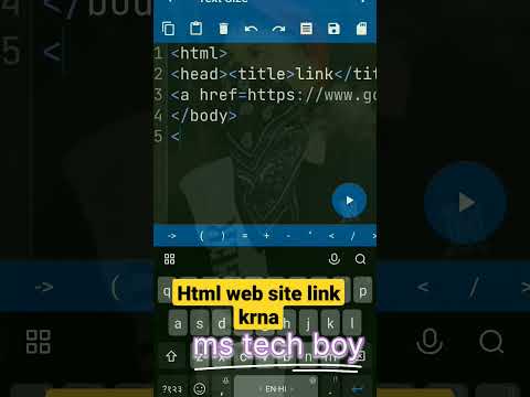 html m web page link krna by anchor tag // ms tech boy technical video#html #link