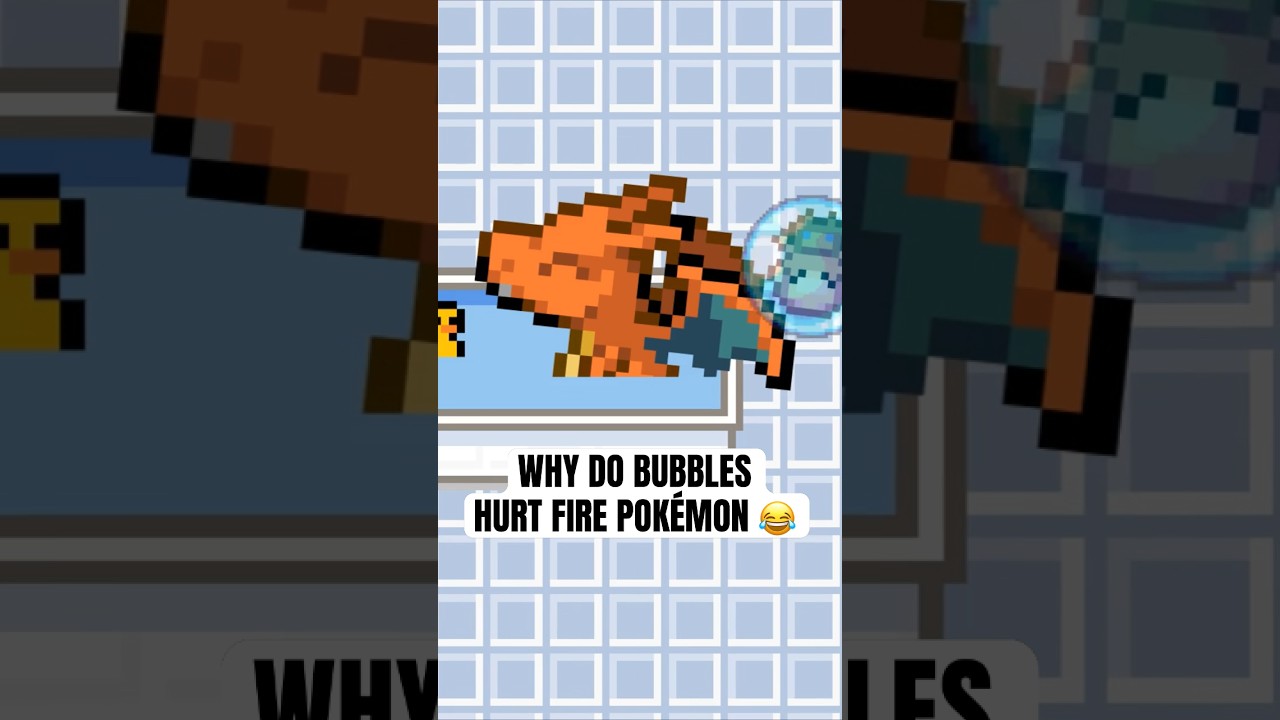 Why do bubbles hurt fire type Pokémon 😂 #pokemon #shorts