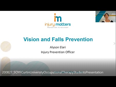 Vision and Falls Prevention presentation for Curtin University Occupational Therapy