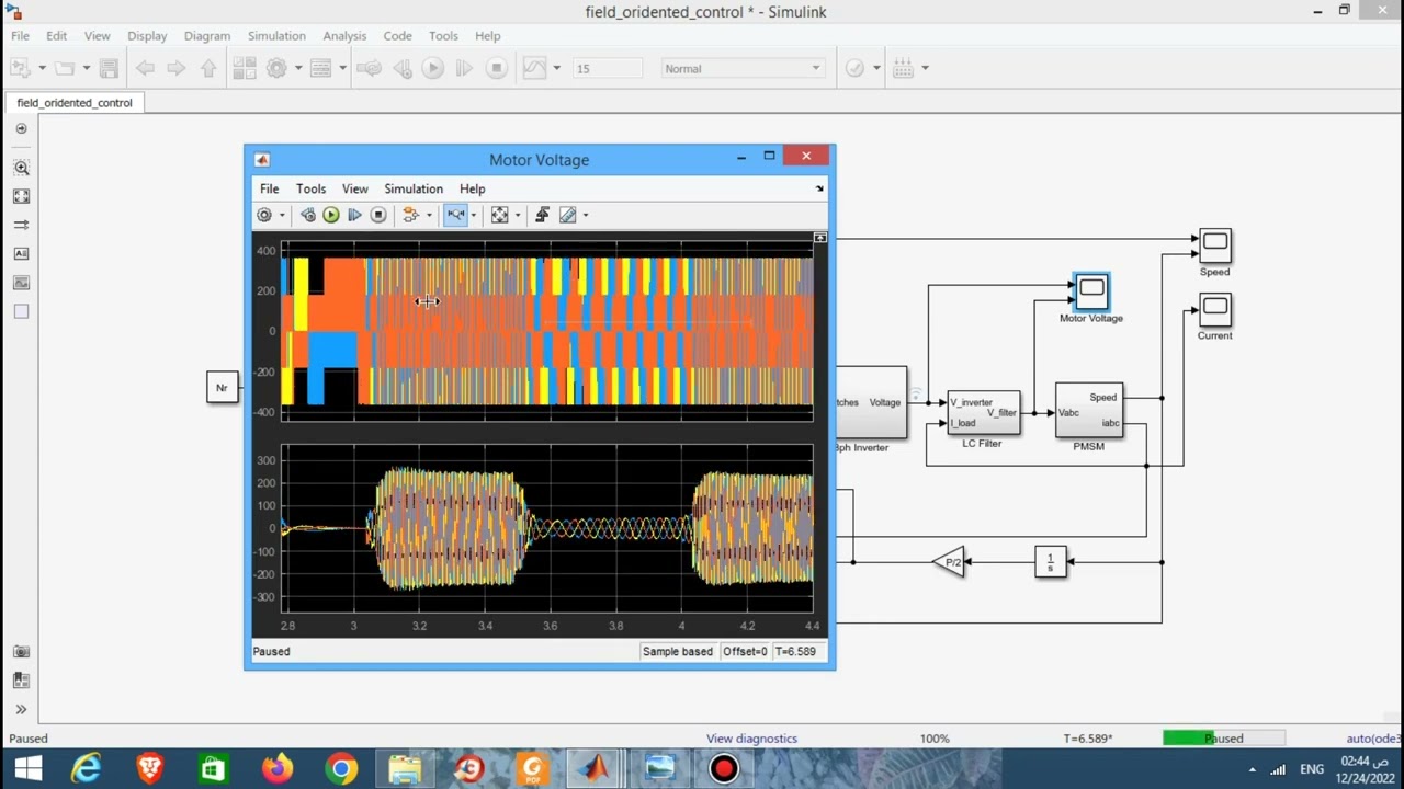 PMSM  FOC Based on SVPWM Simulink