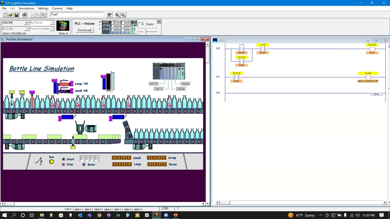 LogixPro 500 PLC Programming Tutorial: Bottle Line Simulation