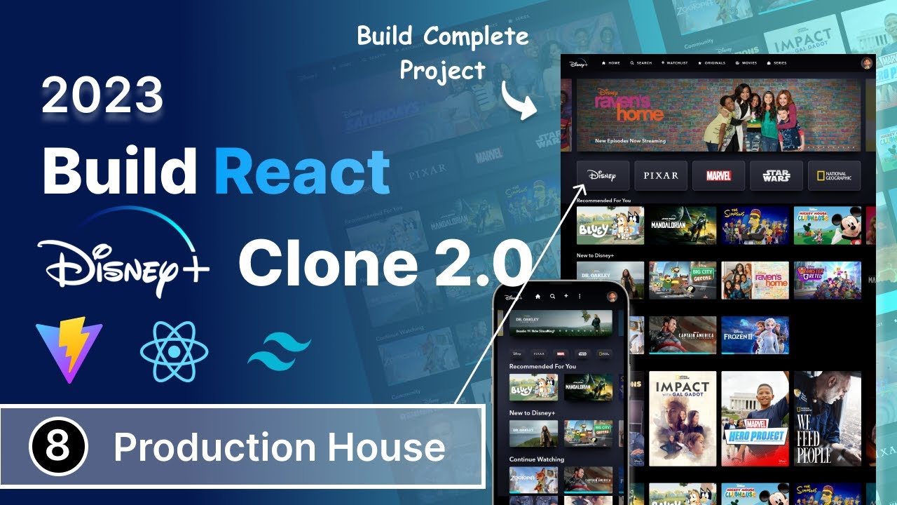 #8 Build Full Stack Disney clone Project using React, Tailwind CSS, Vite : Animated Card Effect