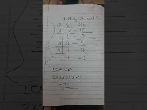 LCM OF 24 36