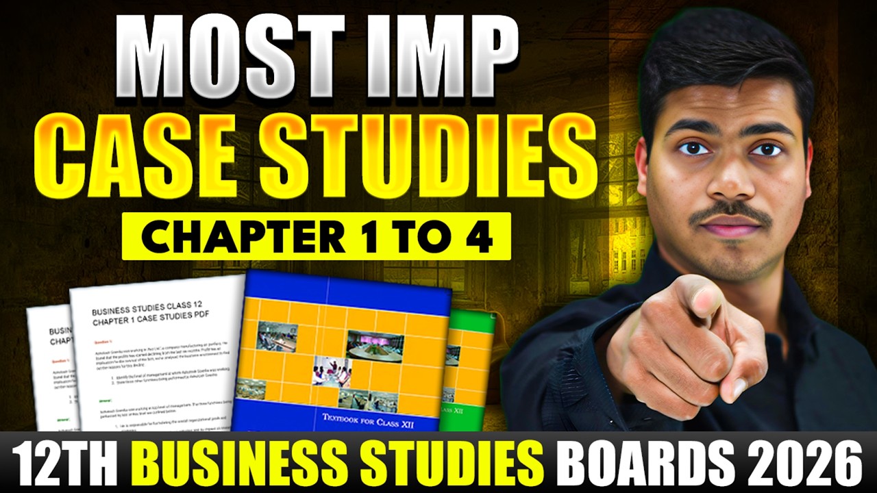 Most Important Case Studies | Class 12 Business studies Chapter 1 to 4 | Board Exam 2026