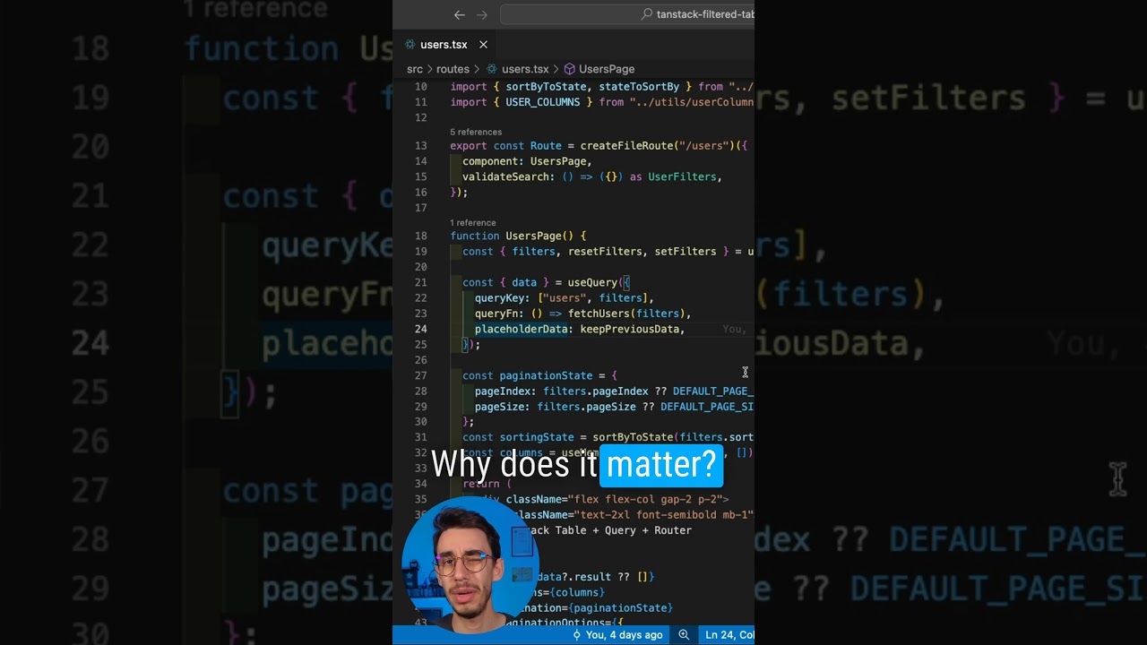 TanStack Query placeholderData: keepPreviousData