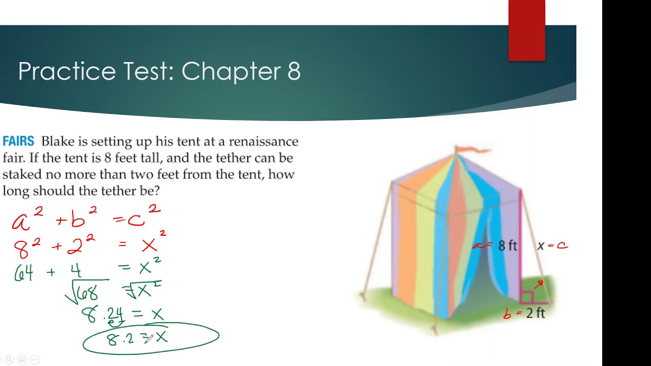 Geometry B: Chapter 8- Right Triangles and Trigonometry (Test Review)
