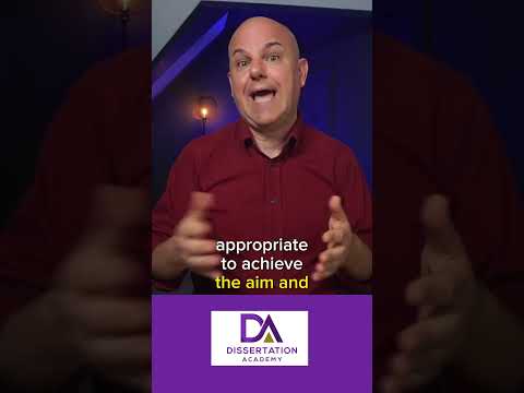 How to explain your DISSERTATION methodological choices (Aim and Objectives)