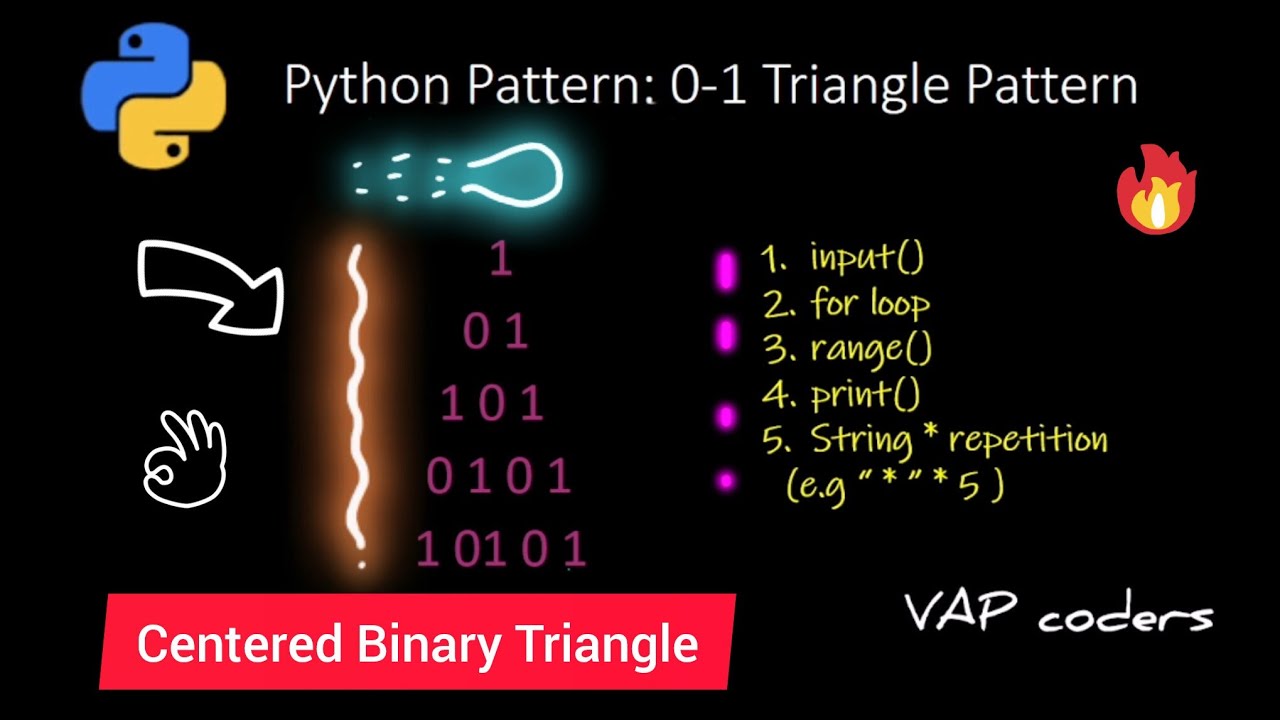 Python Centered Binary Triangle: 0-1 Pattern Explained (Easy Tutorial)