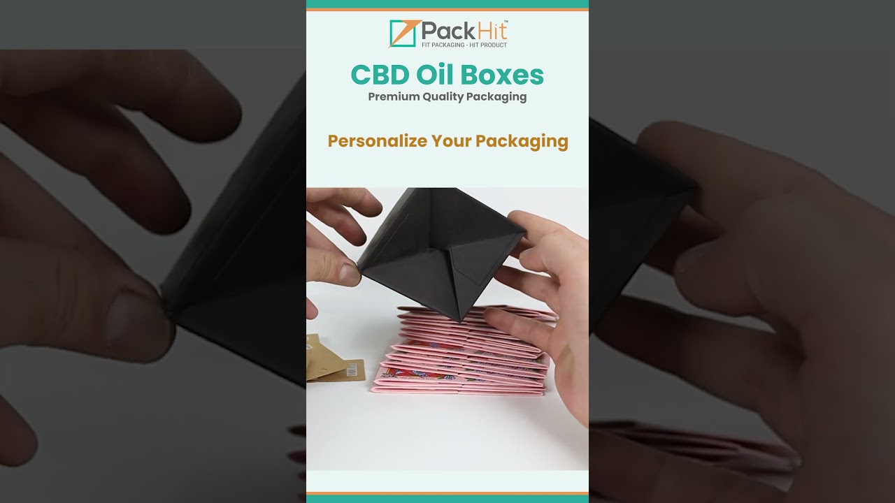 CBD  Oil Boxes - Auto Lock Bottom Box Style