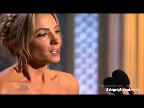 Dowton star's emotional Golden Globes speech