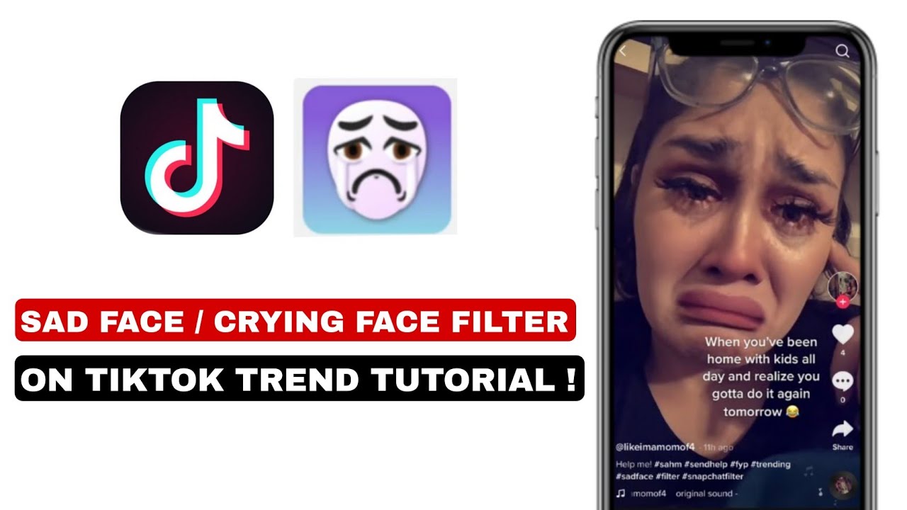How to do SAD FACE FILTER on TikTok? How to get CRYING FACE FILTER on TikTok? Tiktok trend Tutorial!