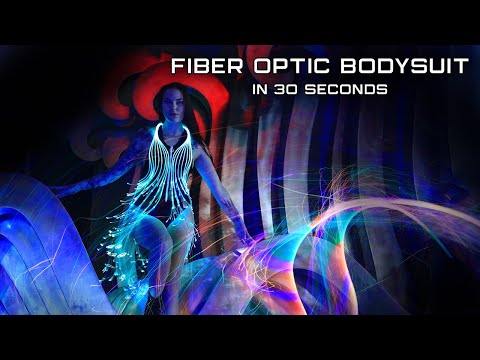 DIY Fiber Optic Bodysuit in 30 Seconds | Fashion Tech Light Up Clothing