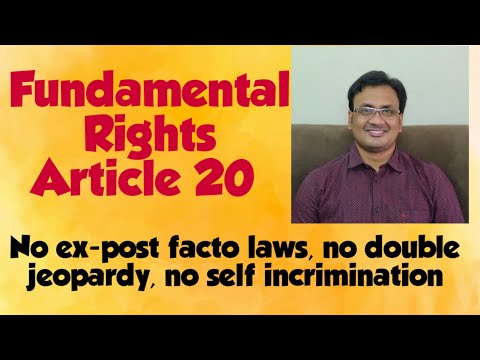 Article 20 | Fundamental Rights | UPSC | Suresh Sir |