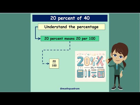 What is 20 of 40? 20 Percent of 40 - let's explore how find it | MathQuadrum.com