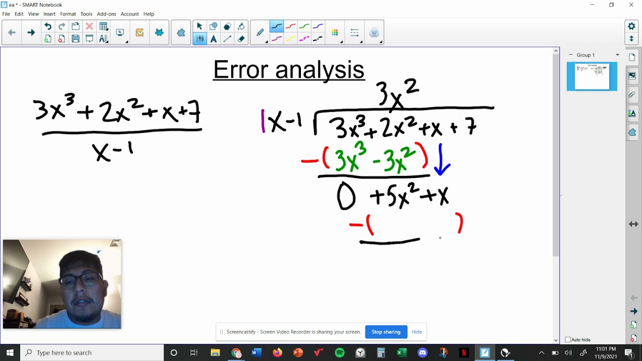Error Analysis -Long Division