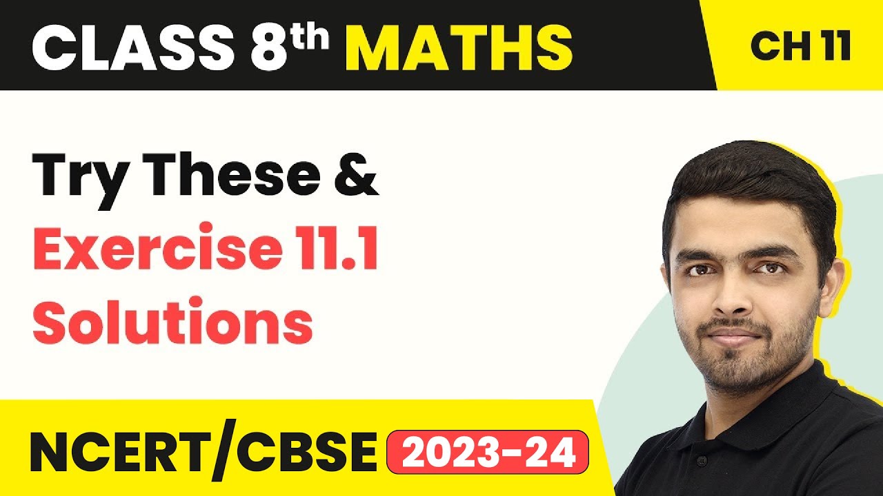 Mensuration - Try These & Exercise 11.1 Solutions | Class 8 NCERT Maths Chapter 11 (2022-23)