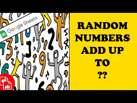 Generate Random Numbers that Add Up to Given Amount - Google Sheets