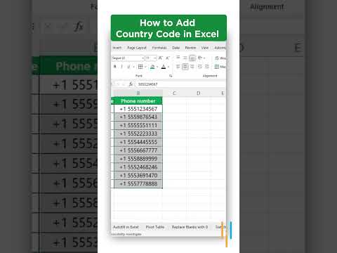 🤔 How to Add Country Code in Excel #Shorts #Simplilearn