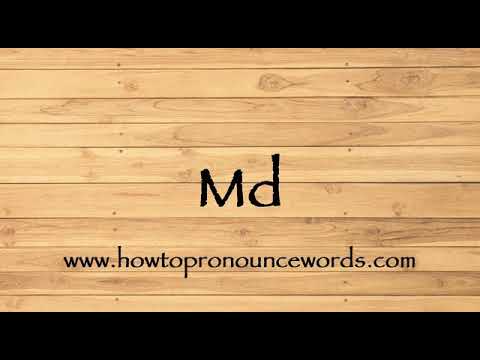 How To Pronounce Md ? How To say Md New Video
