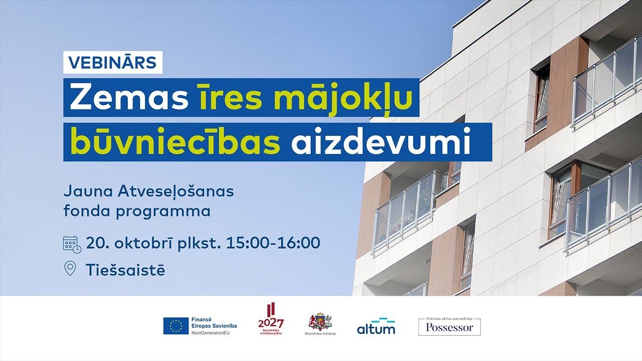 Zemas īres mājokļu būvniecības aizdevumi - Altum