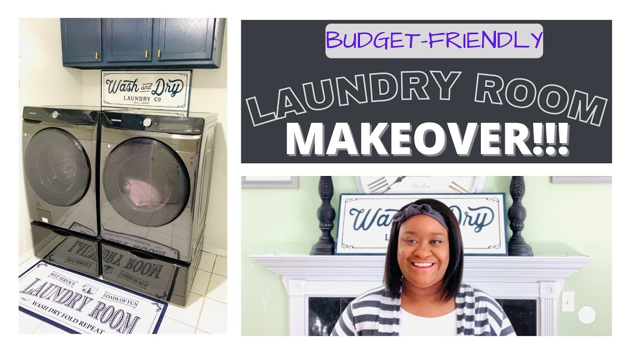 LAUNDRY ROOM MAKEOVER | BUDGET-FRIENDLY DIY LAUNDRY ROOM RENOVATION